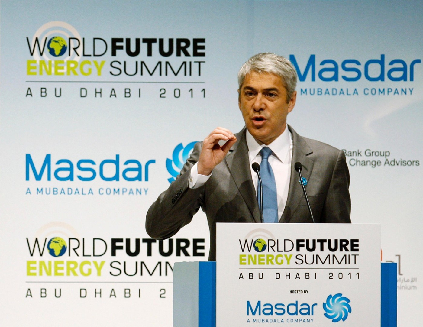 Portuguese Prime Minister Jose Socrates speaks during the World Future ...