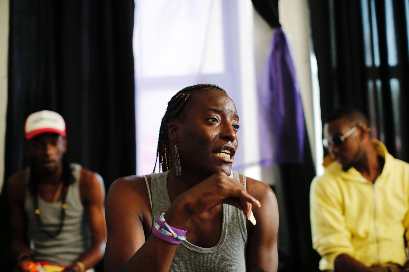 Members of the group SWAG socialize at the AIDS Service Center of New ...