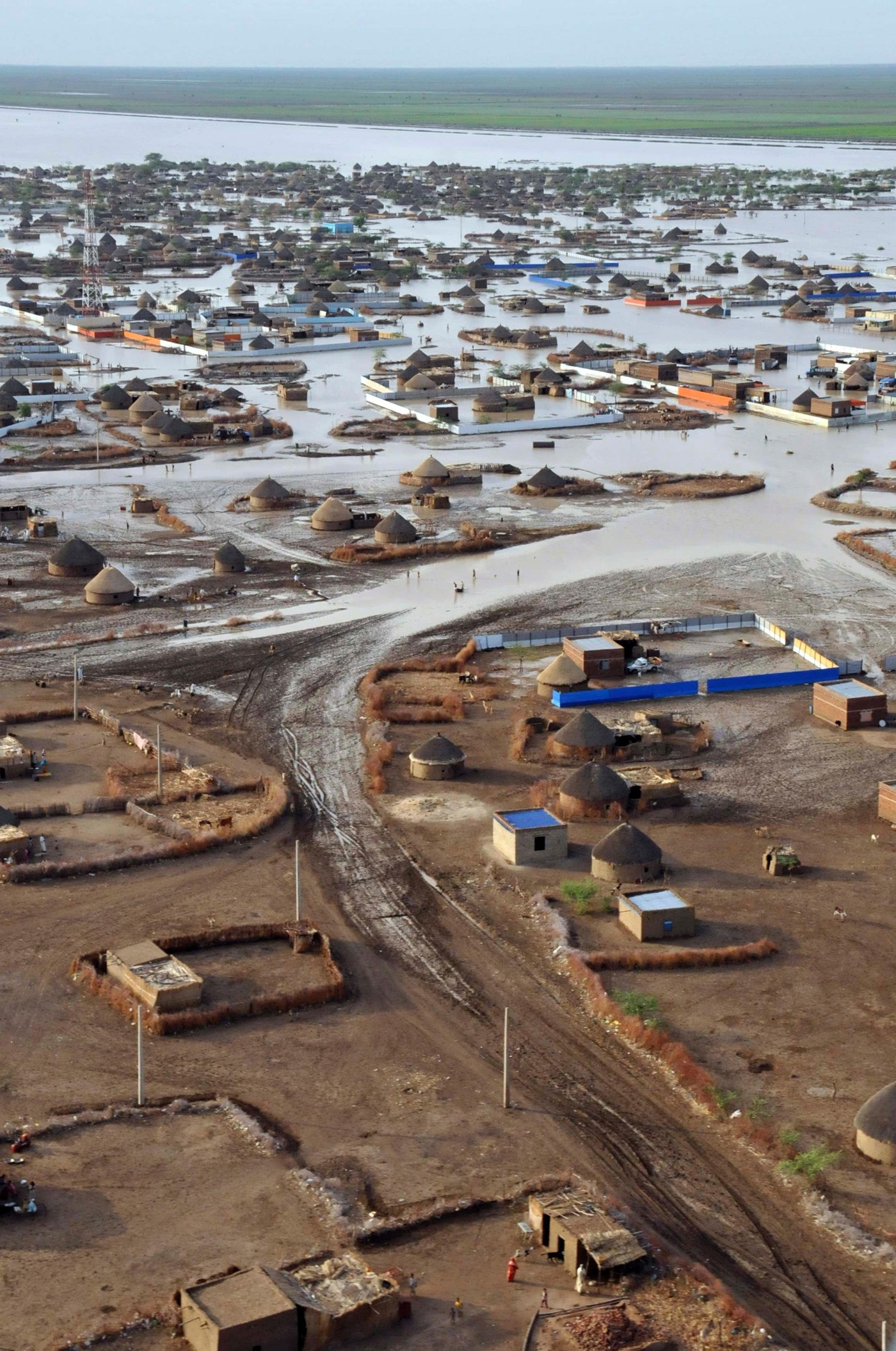 General view of the Gash River flooding in Kassala, Eastern Sudan
