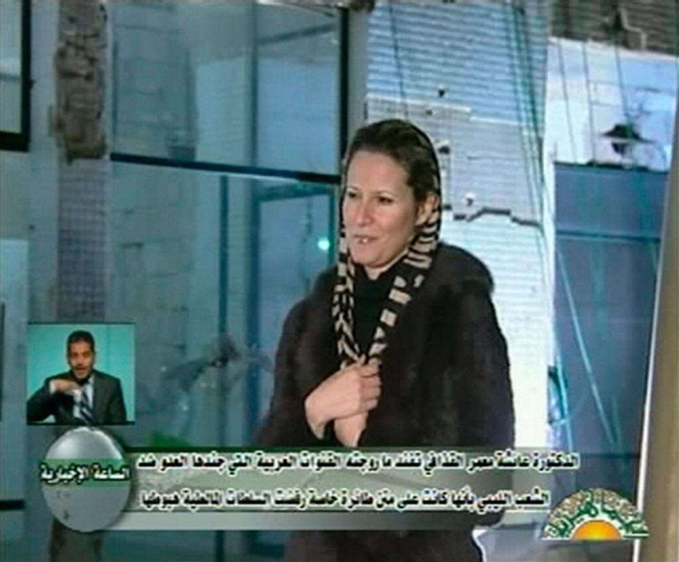 Libyan leader Muammar Gaddafi's daughter Aisha speaks during an ...