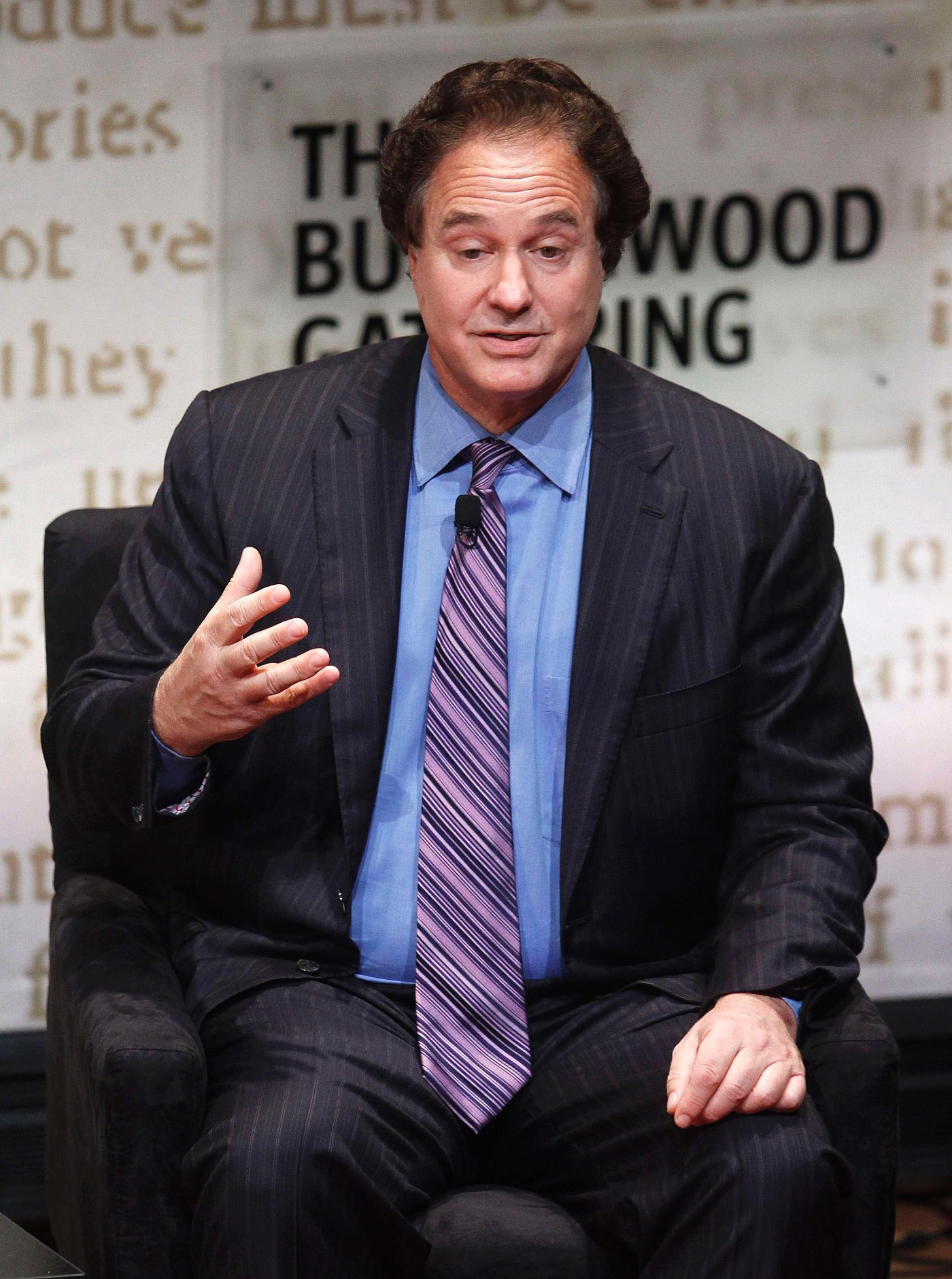 Stephen Pagliuca, managing director of Bain Capital, speaks during The ...