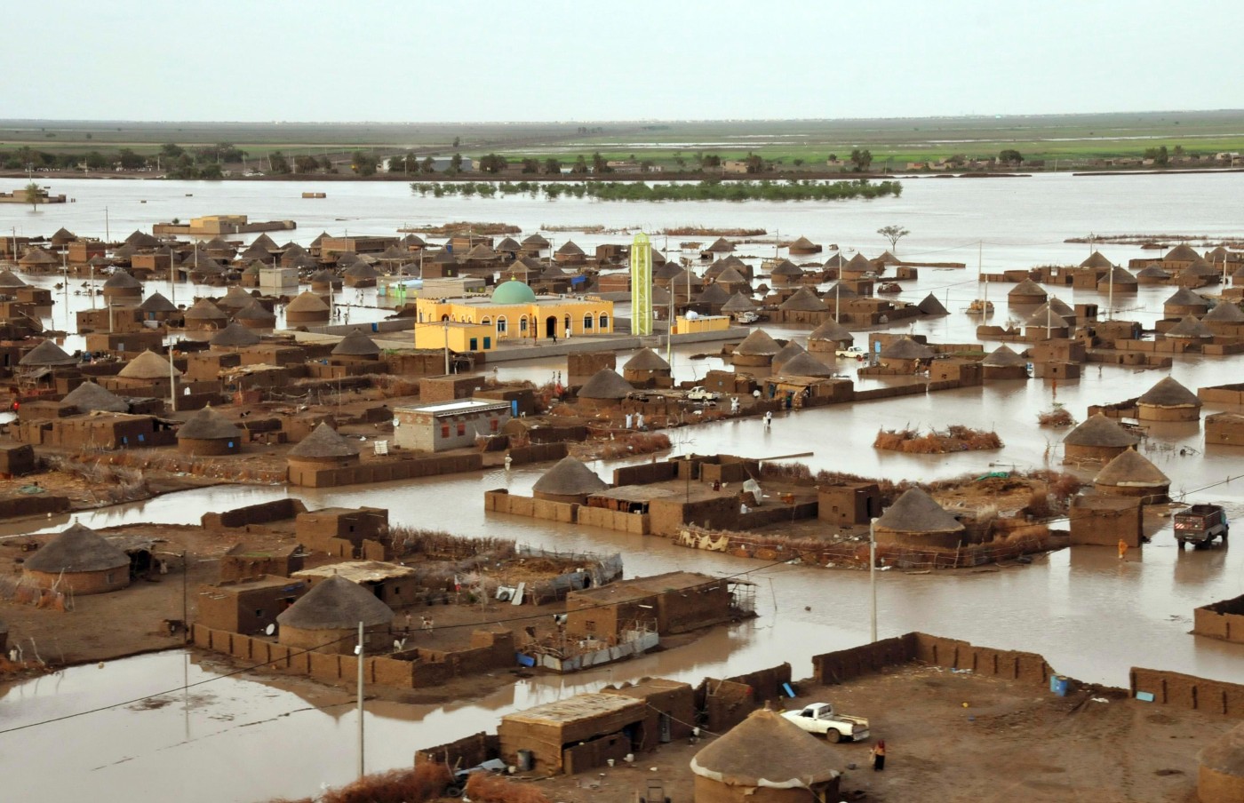 General view of the Gash River flooding in Kassala, Eastern Sudan